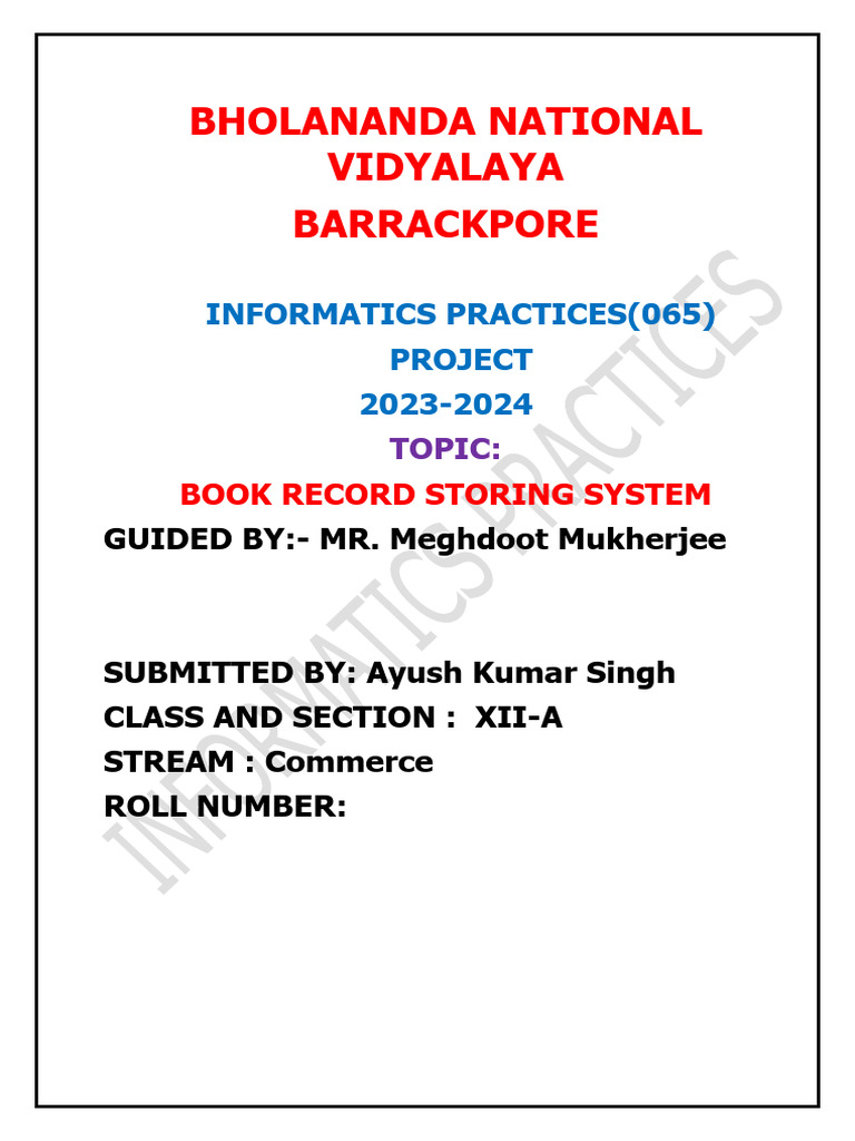 Book Record Storing System | PDF | Python (Programming Language ...