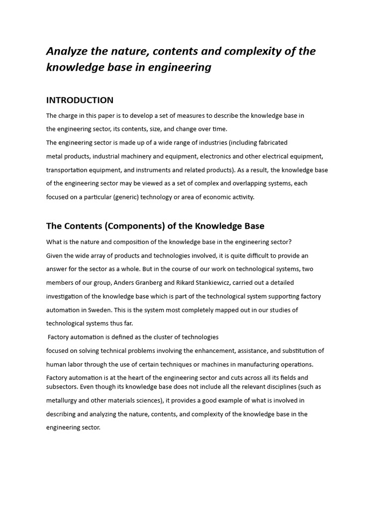 Analyze The Nature | PDF | Engineering | Knowledge