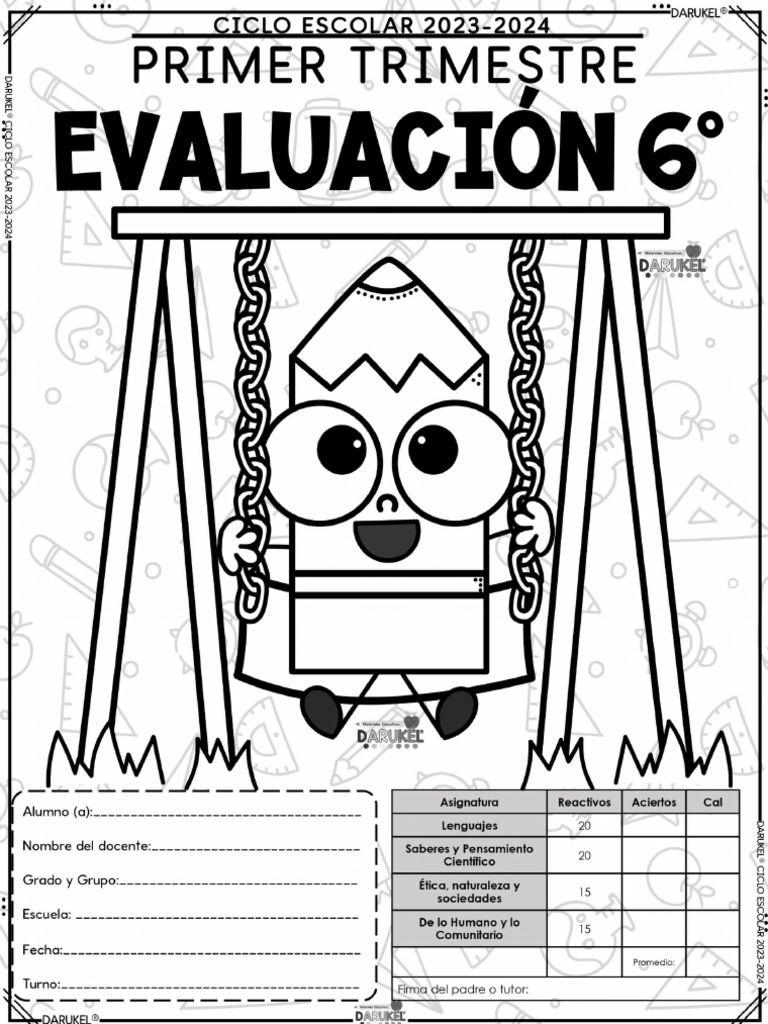 6°? T1 Examen Editable Darukel 2023-2024 ? | PDF | Desastres naturales | Residuos