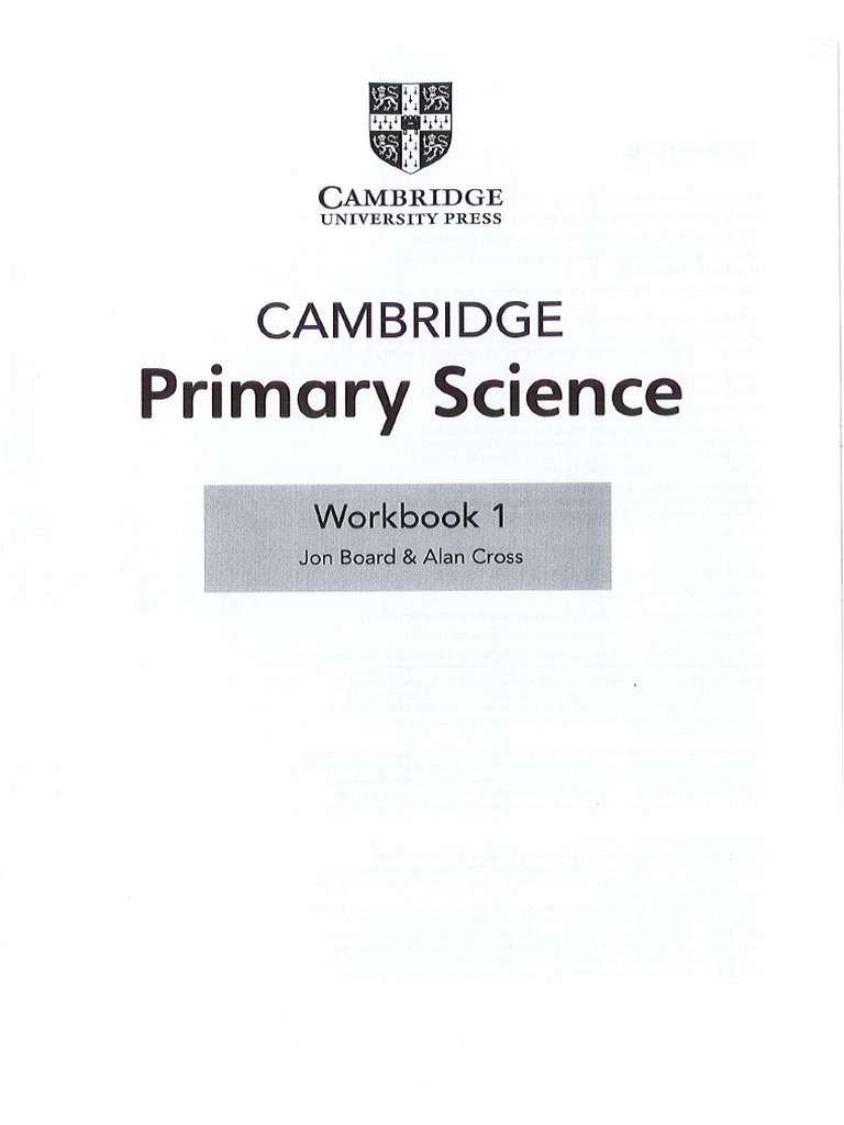 Primary Science Work Book-1 | PDF