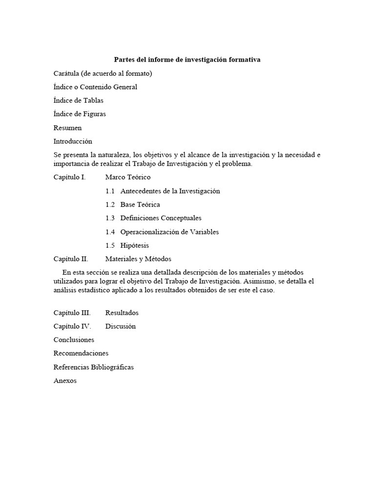 Partes para Informes | PDF