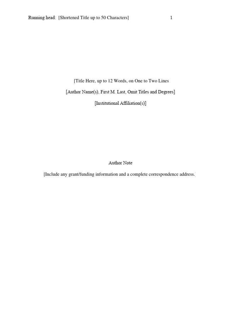 APA Case Study Paper Template | PDF | Apa Style | Paragraph