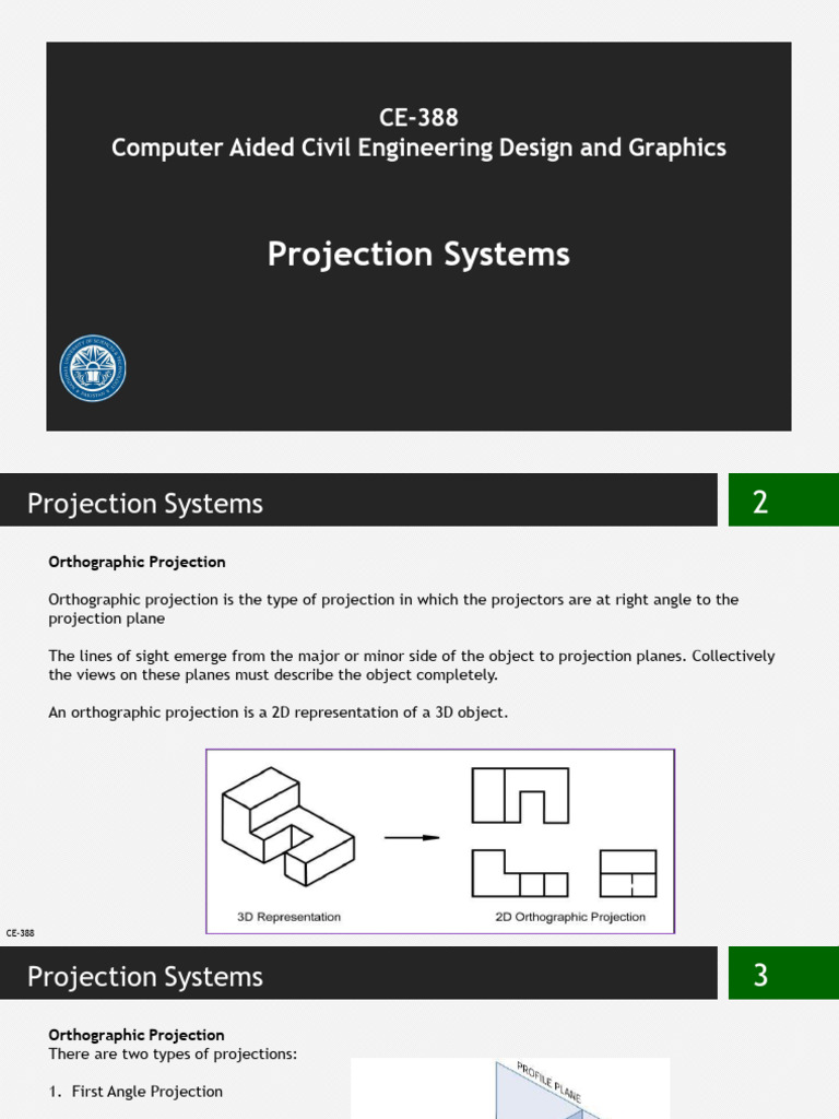 Lecture 2a - Projection Systems | PDF | Classical Geometry | Graphic Design