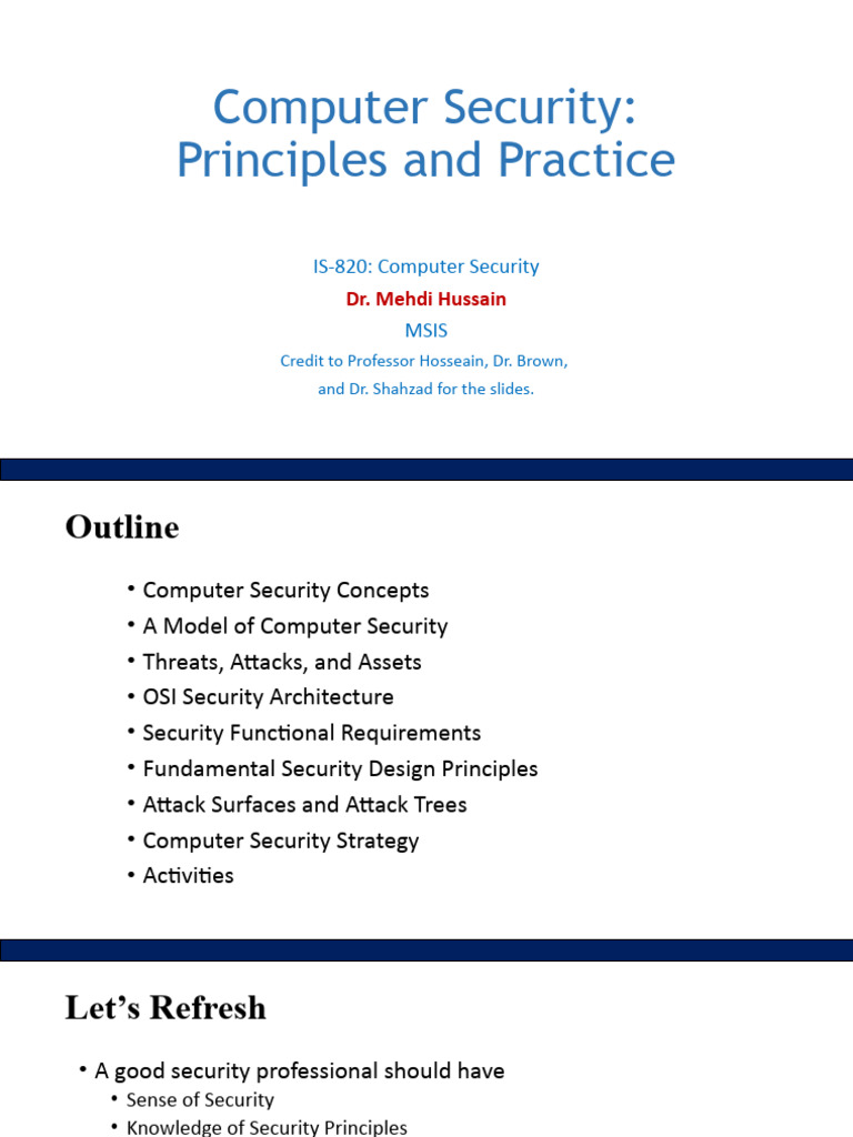 01 Introduction | PDF | Information Security | Security