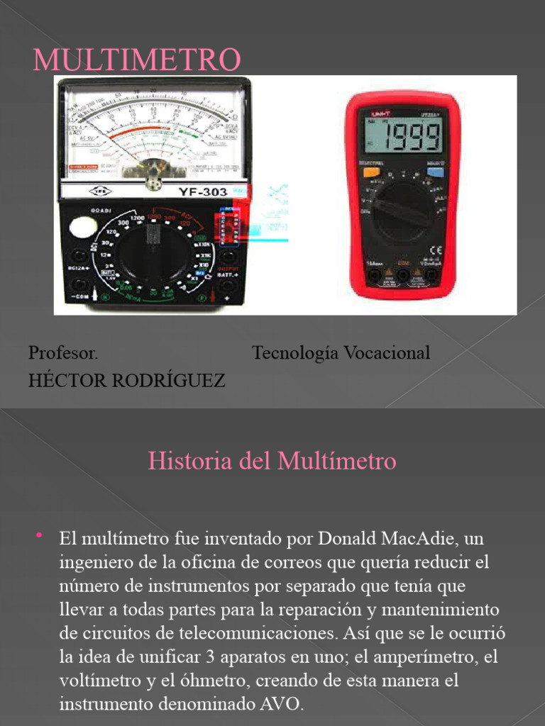 Uso Del Multimetro | Descargar gratis PDF | Corriente eléctrica ...
