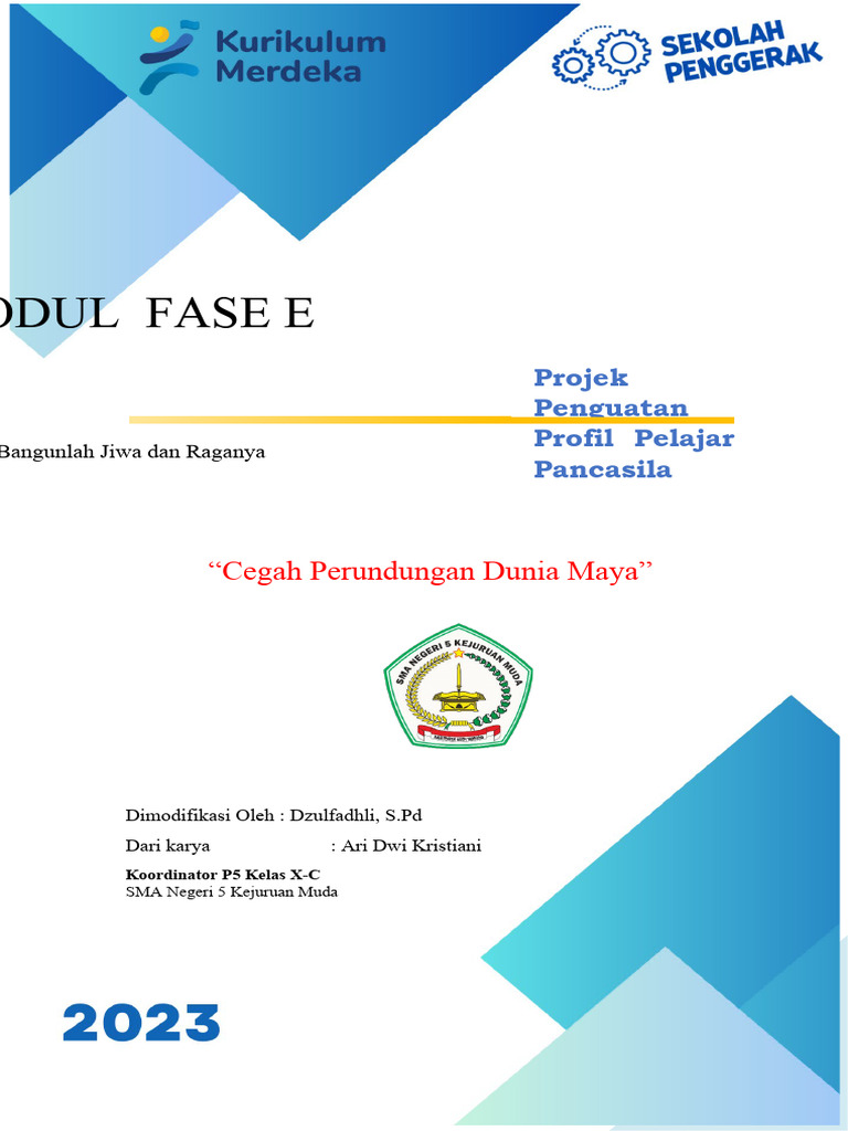 Modul P5 - Bangunlah Jiwa Dan Raganya | PDF