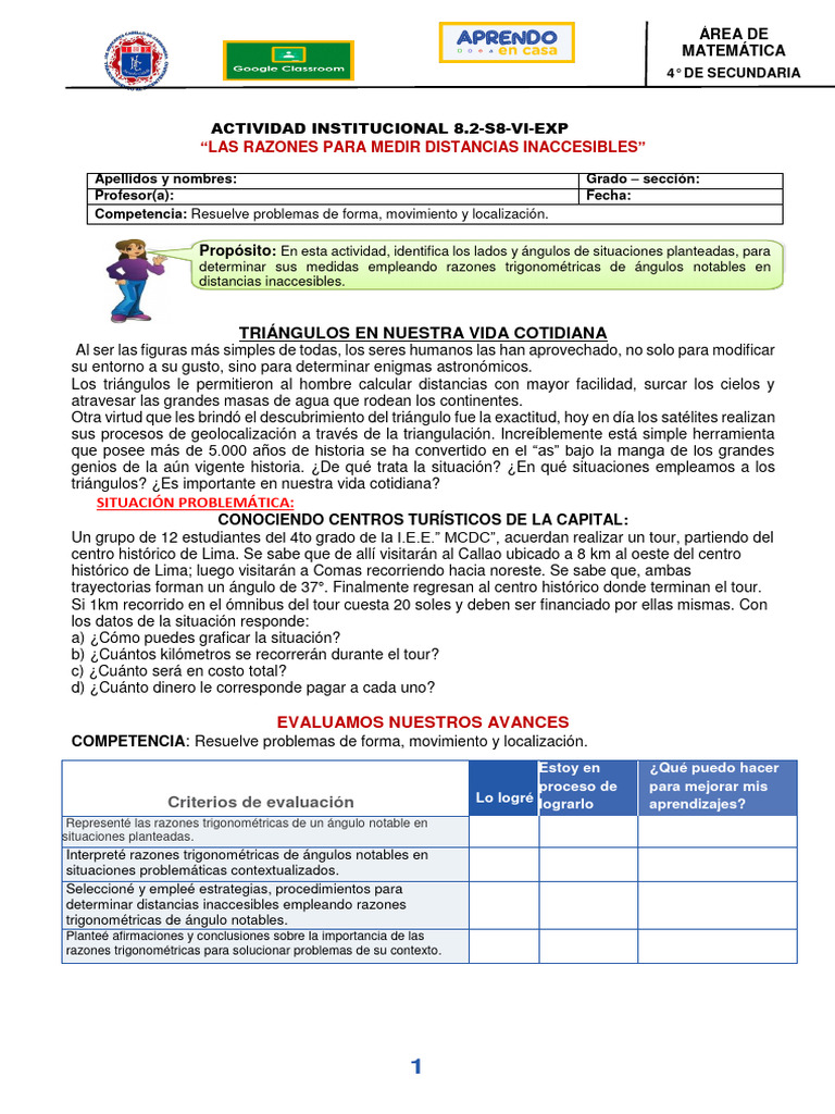 ACT 8.2.VI MAT 4carlos | PDF | Trigonometría | Triángulo