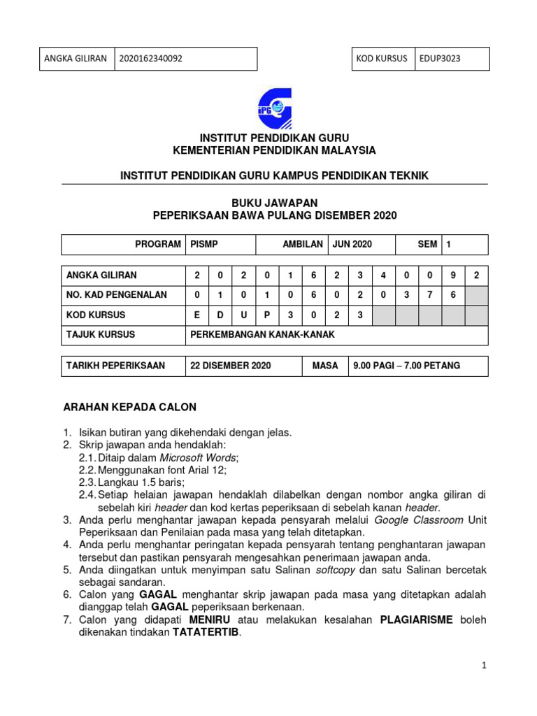 2020162340092-Edup3023-Puan Anida | PDF