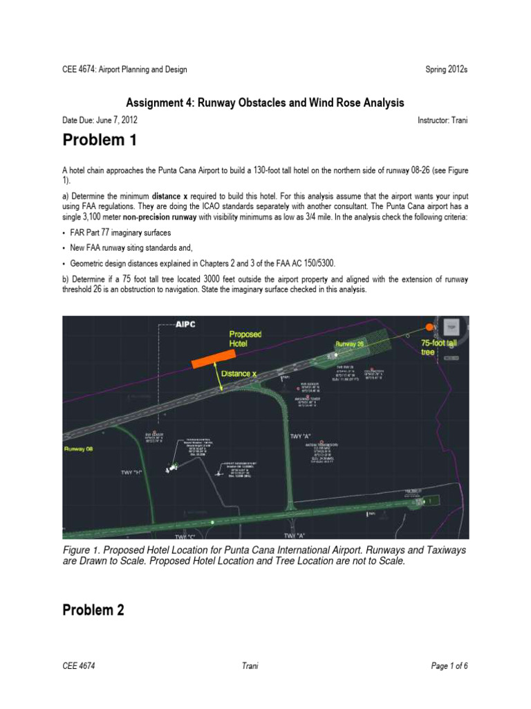 Problem 1: Assignment 4: Runway Obstacles and Wind Rose Analysis | PDF | Runway | Airport