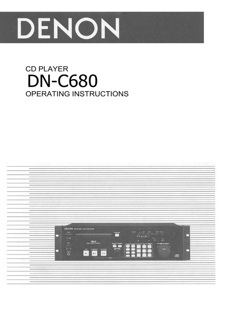 Denon DN C680 Owners Manual | PDF | Electricity | Electrical Engineering