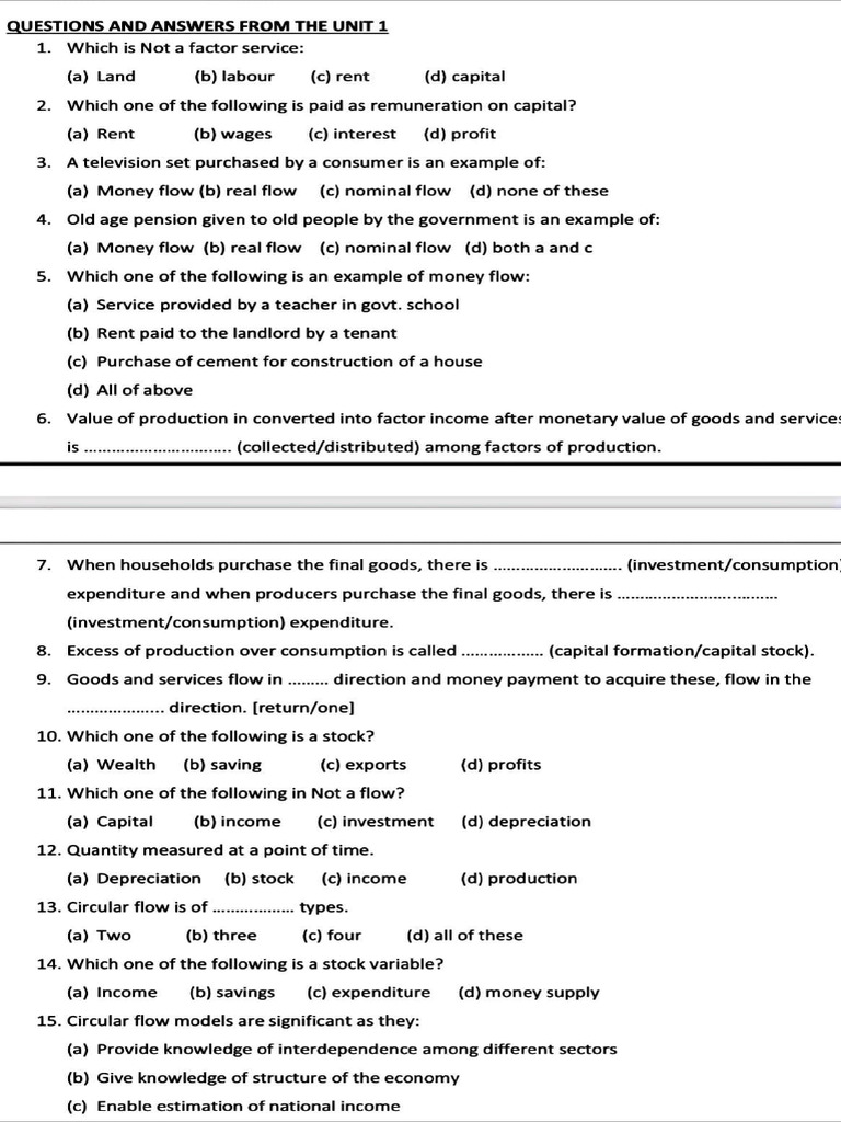 Eco Macro Worksheet 1 | PDF | Macroeconomics | Economics