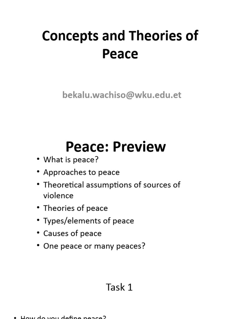 Concepts and Theories of Peace | PDF | Peace | Theory