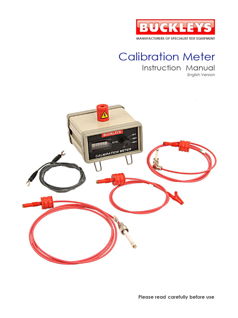 Calibration Meter Instruction Manual | PDF | Calibration | High Voltage
