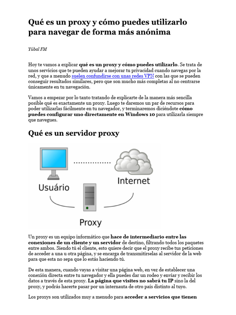 Guía sobre Proxies y su Configuración | PDF | Servidor proxy | Red ...