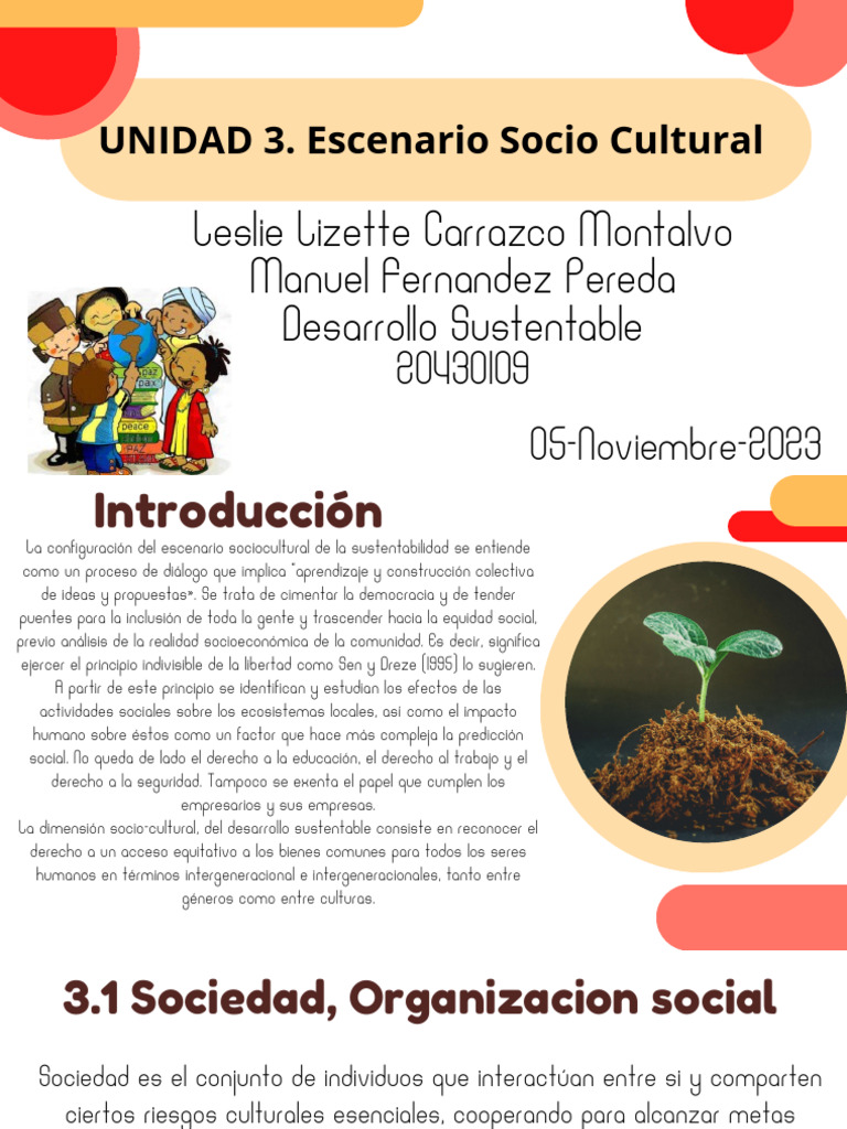 Unidad 3. Escenario Socio Cultural | PDF | Índice de Desarrollo Humano ...