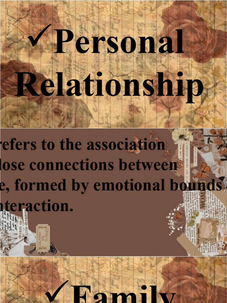 Personal Relationship | PDF | Love | Romance (Love)