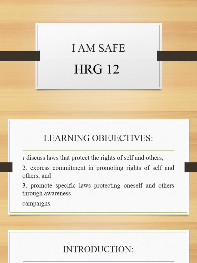 HRG q2 l2 I Am Safe | PDF | Human Rights | Rape