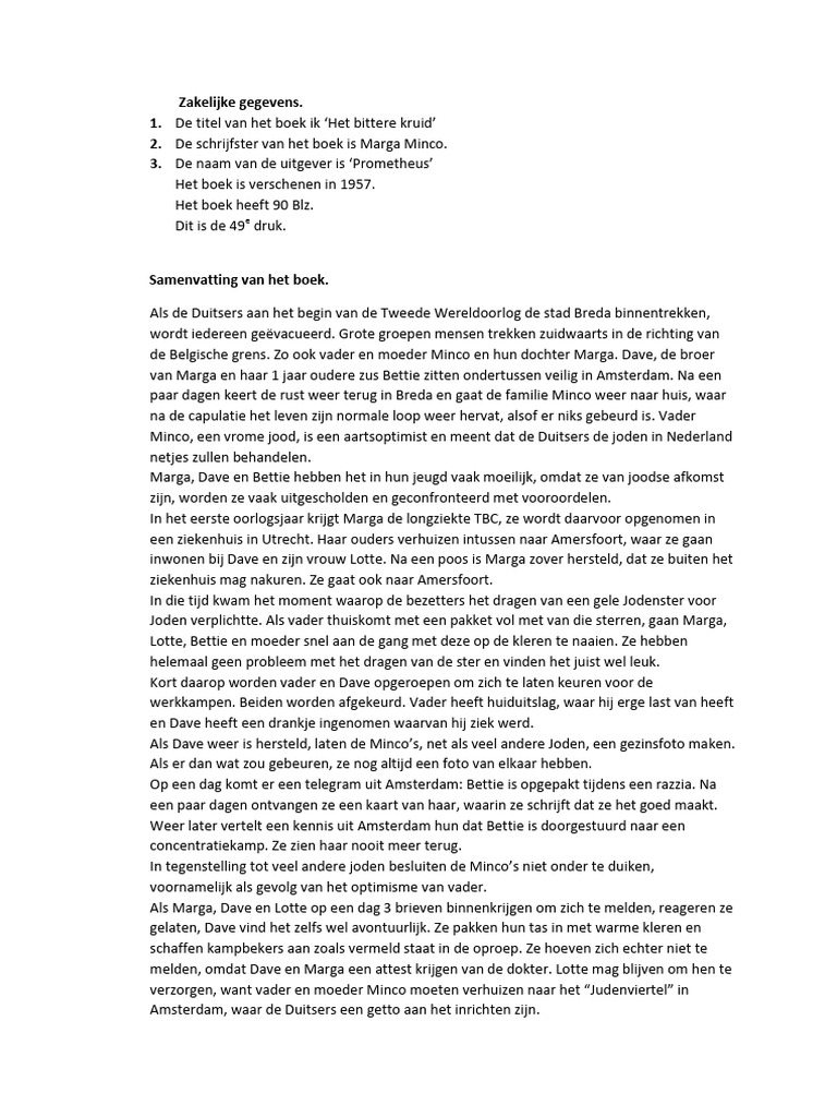 Het Bittere Kruid | PDF