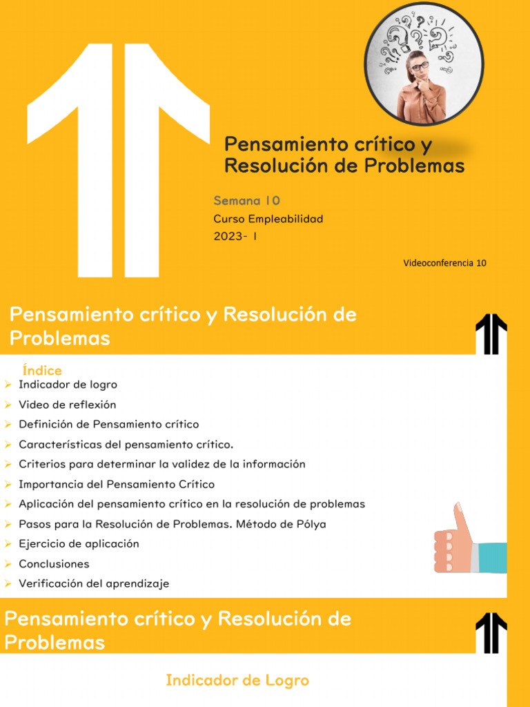 SEM 10-VC - Pensamiento Crítico y Resolución de Problemas | PDF ...