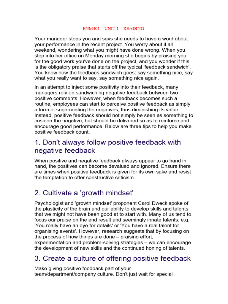 Unit 1 - Extra Reading | PDF | Mindset | Human Communication