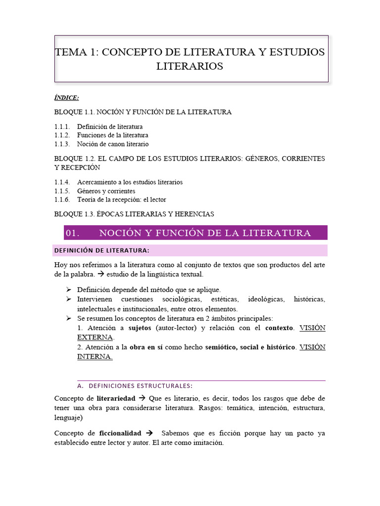 Concepto y Funciones de la Literatura | PDF | Narración | Retórica