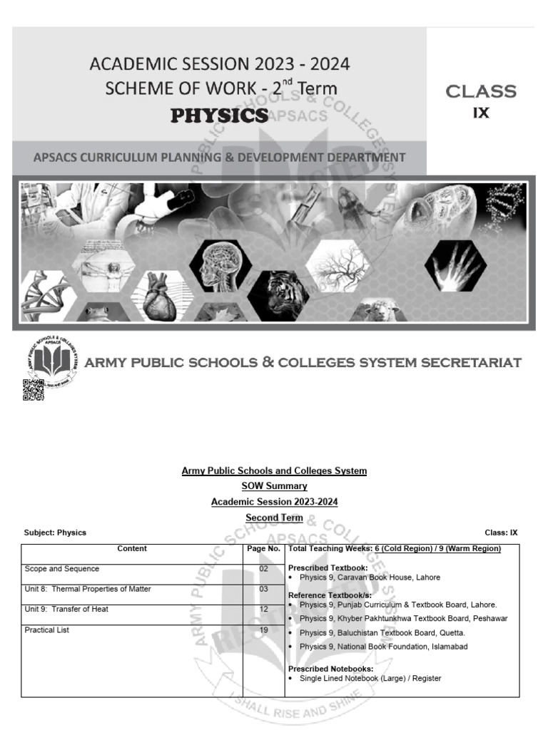 Class - IX - Physics - Second Term - Cold - Warm Region | PDF | Thermal ...