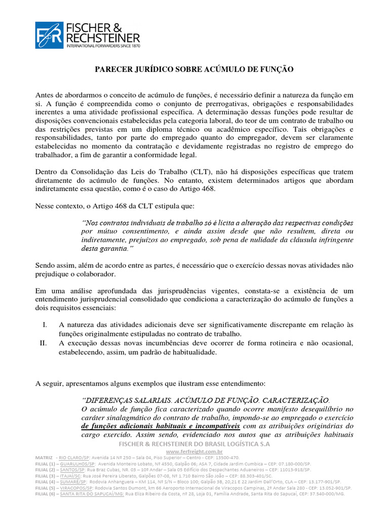 Estudo de Acumulo de Função | PDF | Direito Privado | Business