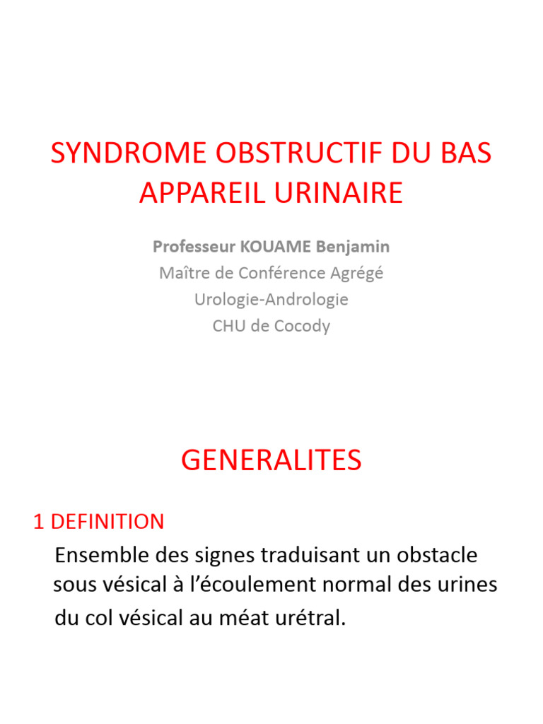 SBAU | PDF | Appareil urinaire | Miction
