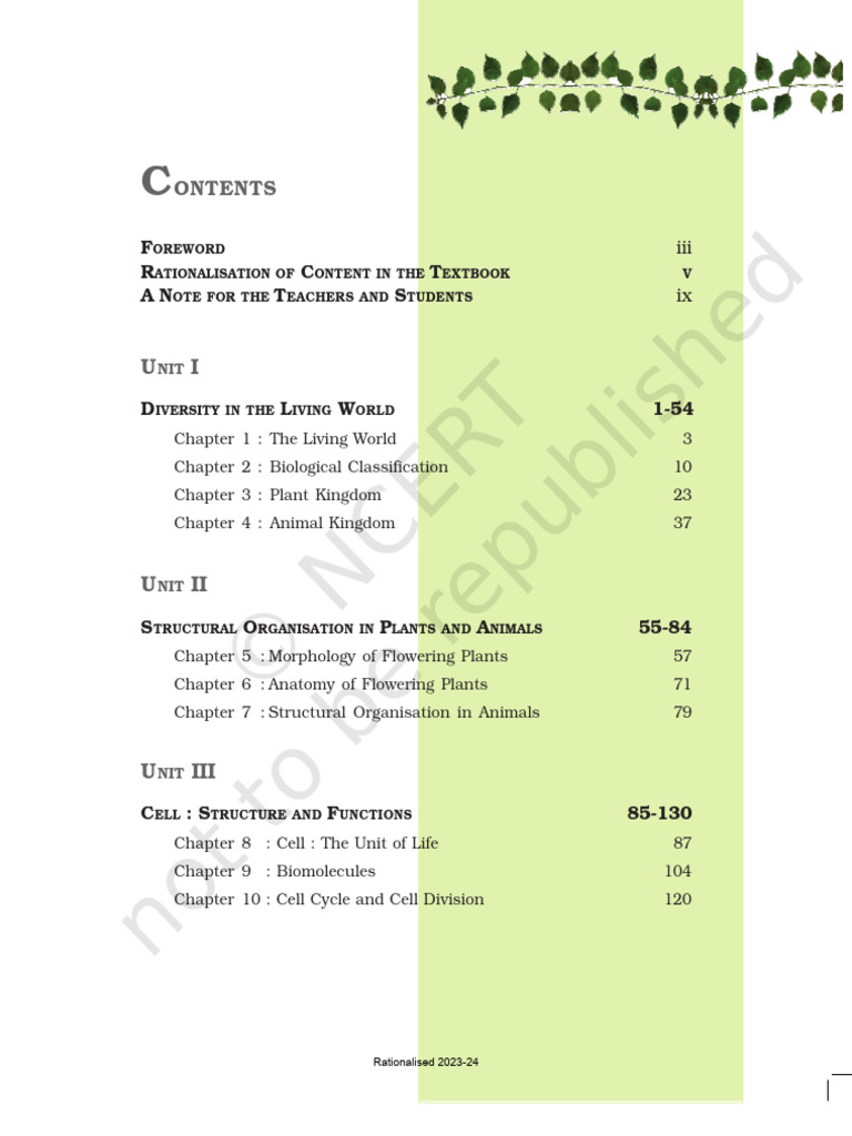 Biology 11th STD | PDF