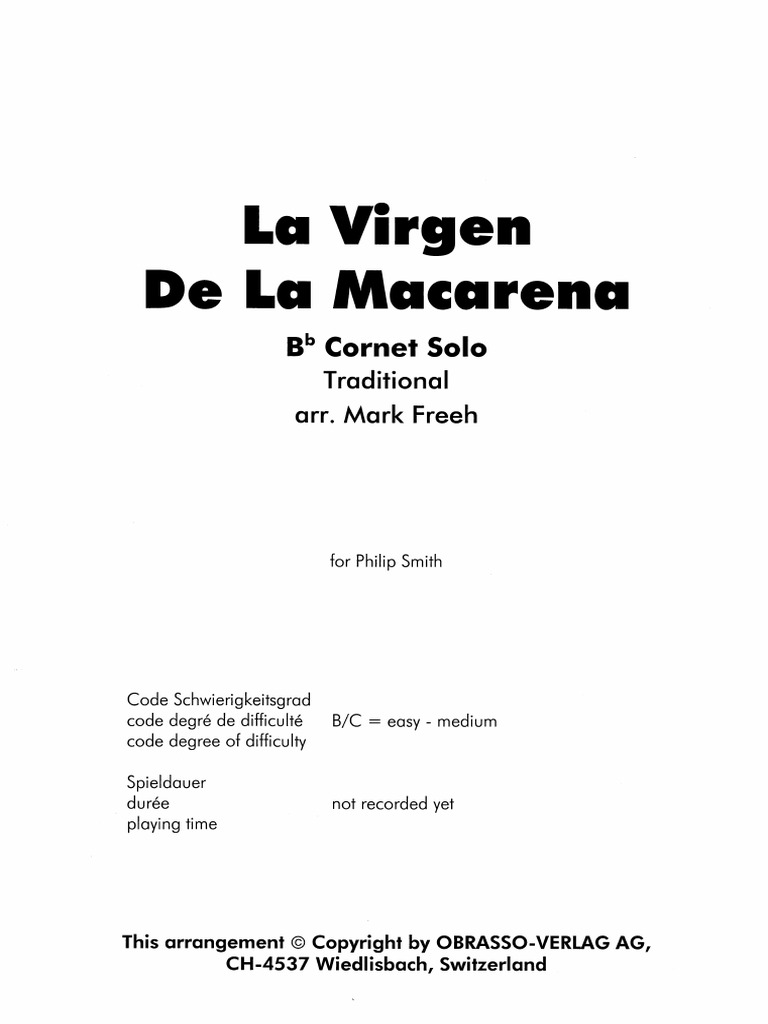 Score 18527 La Virgen de La Macarena | PDF