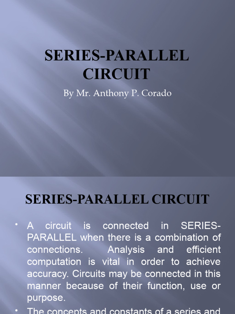 2nd Quarter Week 4 Series Parallel Circuit | PDF | Series And Parallel Circuits | Electrical Network