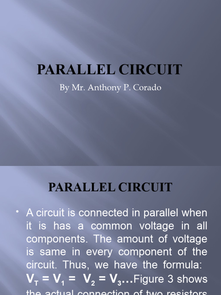 2nd Quarter Week 3 Parallel Circuit | PDF | Series And Parallel ...