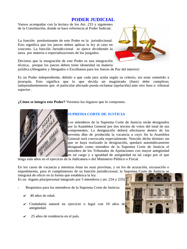 Estructura y Funciones del Poder Judicial | PDF | Juez | Judicaturas