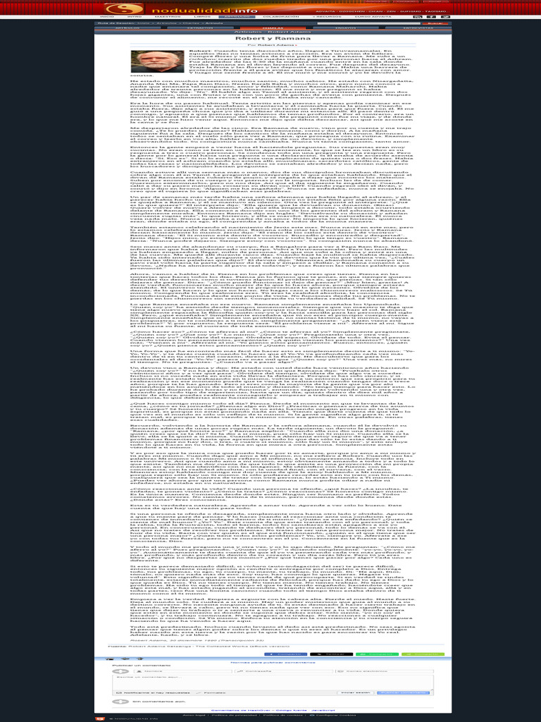 Robert y Ramana, Por Robert Adams | PDF | Amor