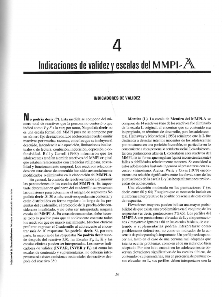 Mmpi A Manual | PDF