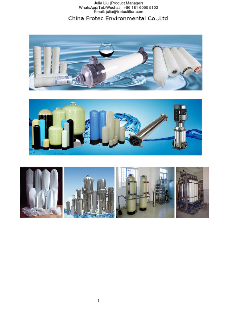 China Frotec Catalogue | PDF | Filtration | Membrane
