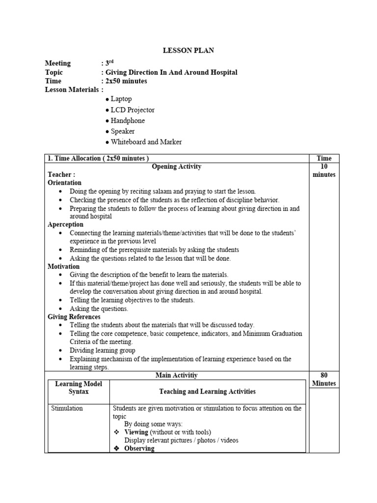 Esp Group 2's Lesson Plan | PDF | Question | Learning
