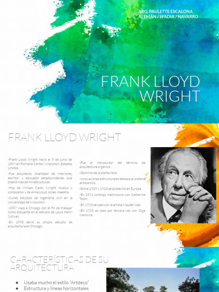Arq. Frank Lloyd Wright | PDF