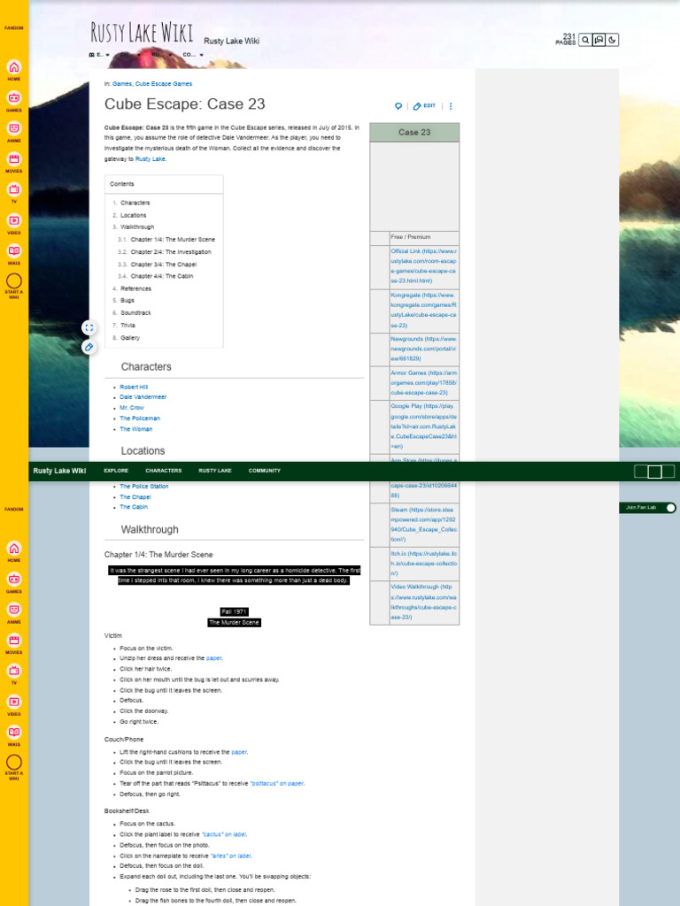 Cube Escape - Case 23 - Rusty Lake Wiki - Fandom | PDF