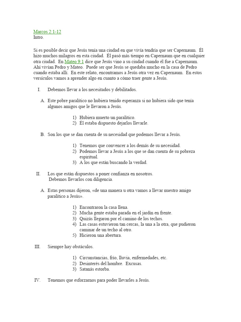 bosquejo de Predicación | PDF | Jesús | Fe