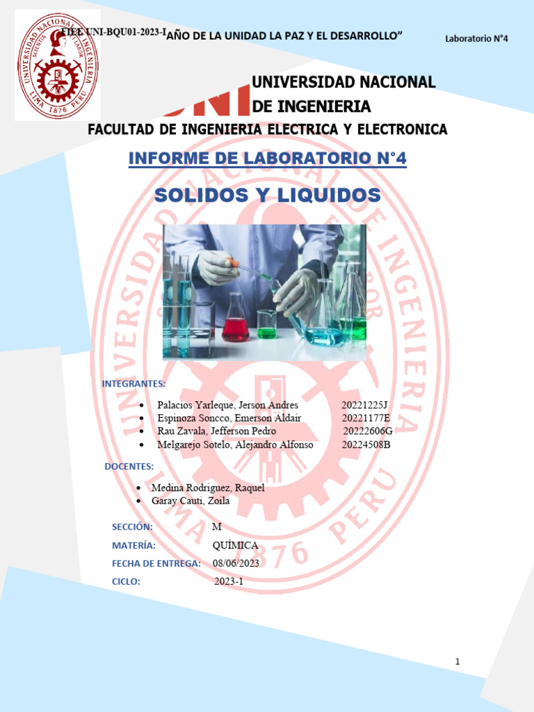 Solidos y Liquidos Laboratorio 4 | PDF | Cristalización | Moléculas