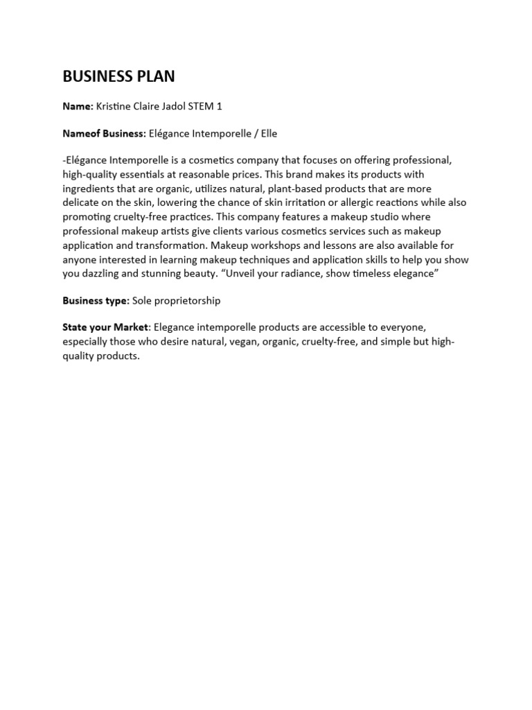 Business Plan PDF