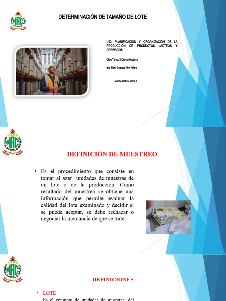 Muestreo y Control de Calidad Láctea | PDF | Muestreo (Estadísticas)