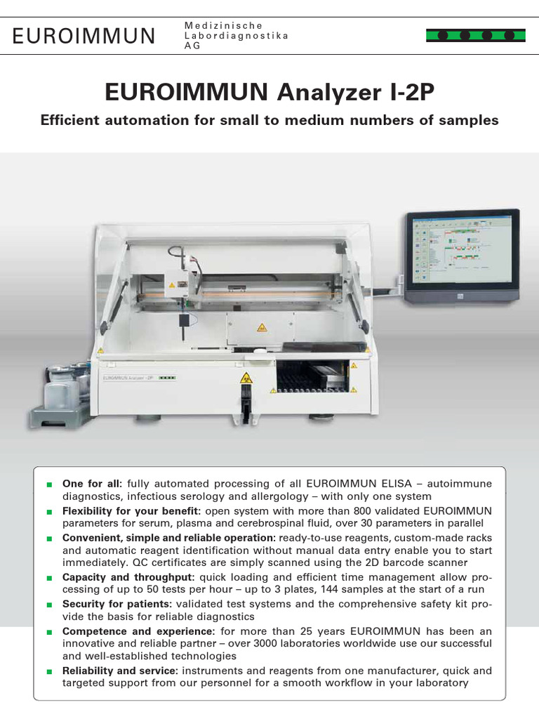 EUROIMMUN Analyzer I-2P | PDF | Barcode | Serology