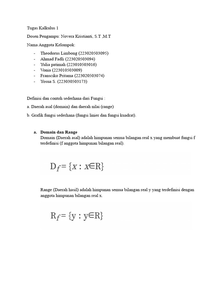 Tugas Kalkulus 1 2023 | PDF | Metode & Bahan Ajar | Sains & Matematika
