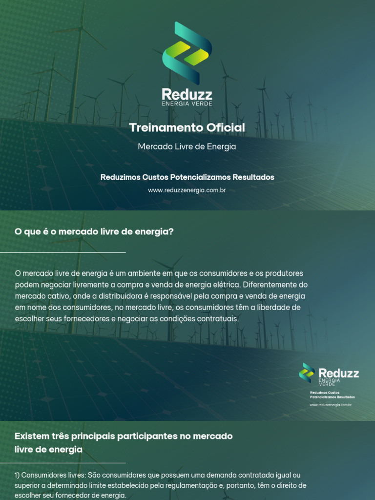 Treinamento O Que é Mercado Livre De Energia Pdf Mercado Livre