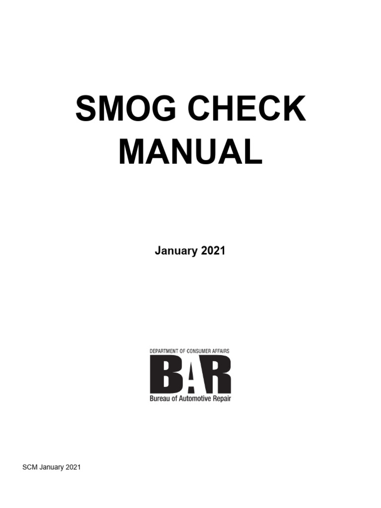Smog Check Manual | PDF | Exhaust Gas | Diesel Engine