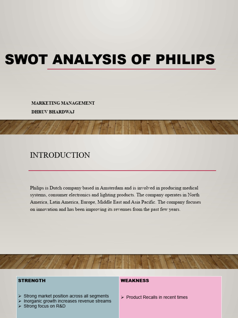 SWOT ANALYSIS OF Philips | PDF