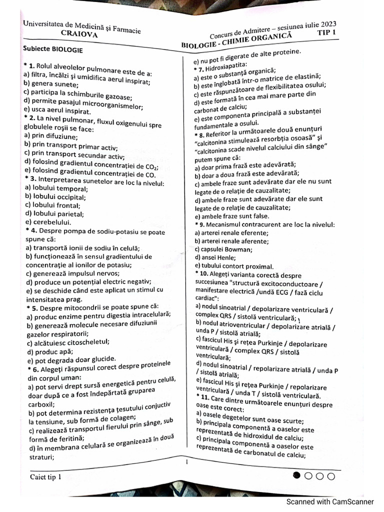 Admitere Umfcv 2023 | PDF