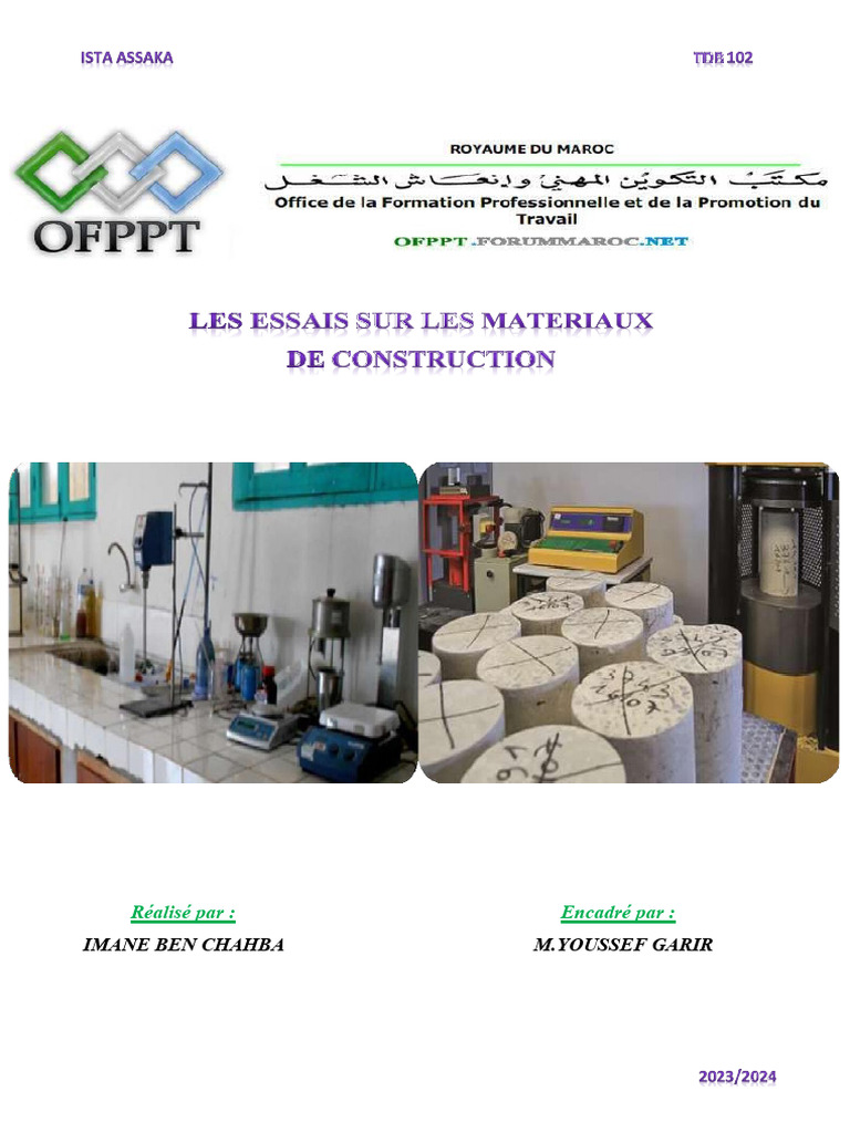 Rapport Sur Les Essais | PDF | Sciences physiques | Physique appliquée et interdisciplinaire